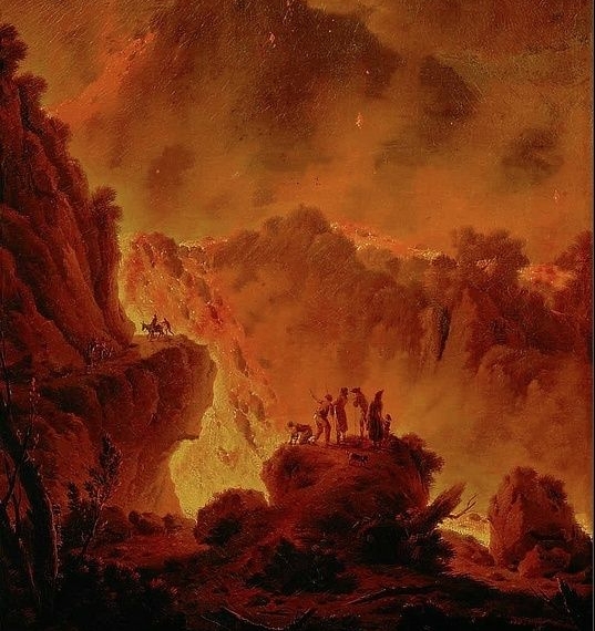 Une éruption monumentale du Vésuve par Pierre-Jacques Volaire